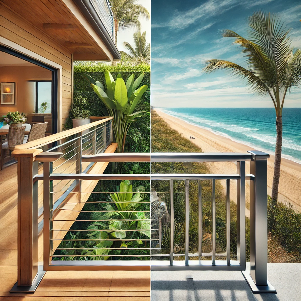 How to Choose Between Wood and Metal Railings for Your Palm Beach Home