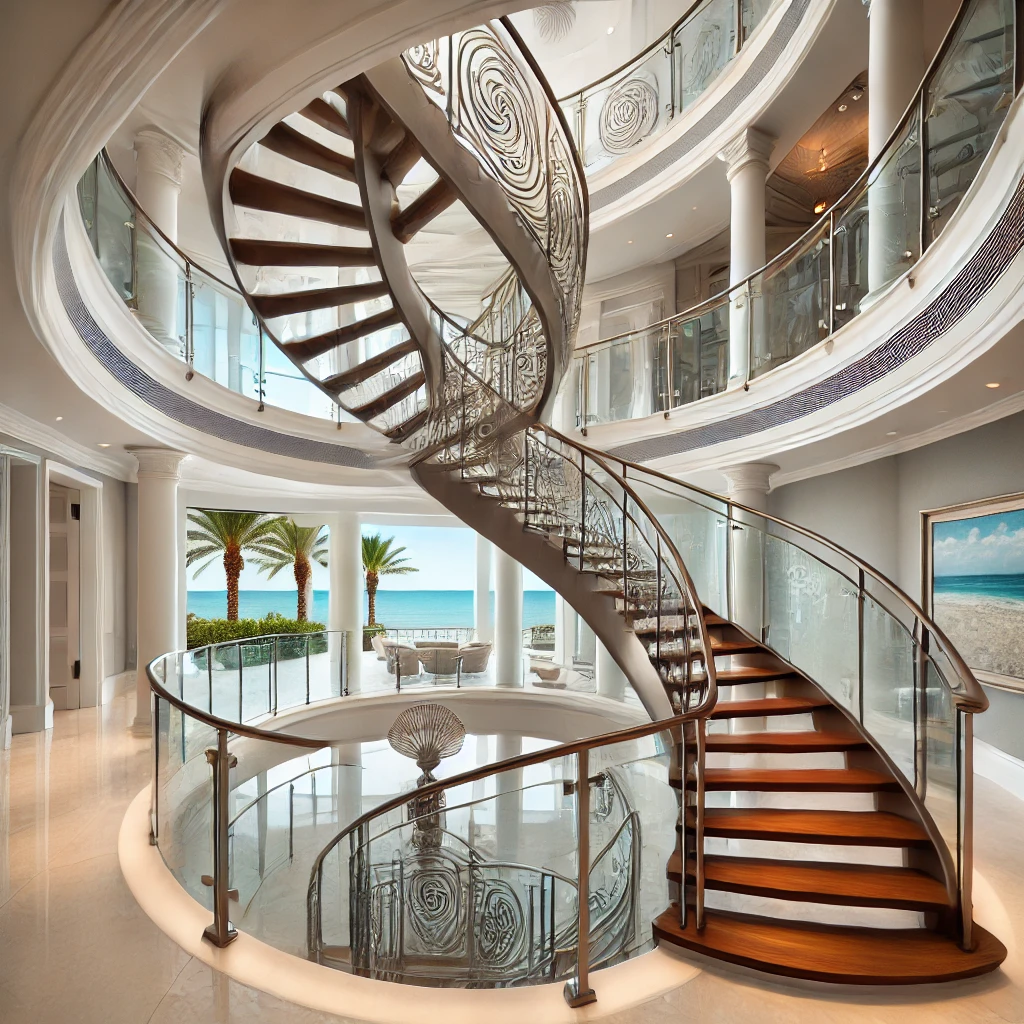 Spiral Stair Railings Palm Beach | Spiral Stair Railing Contractor